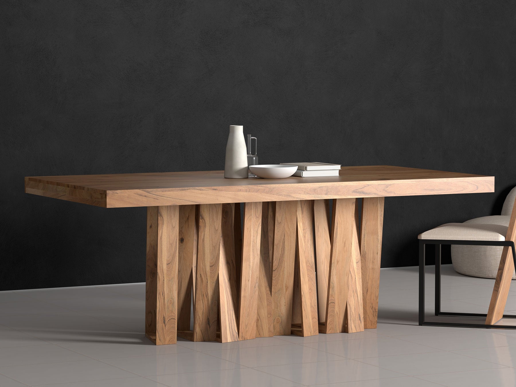 6-8 Seater dining table, solid acacia wood – INMARWAR