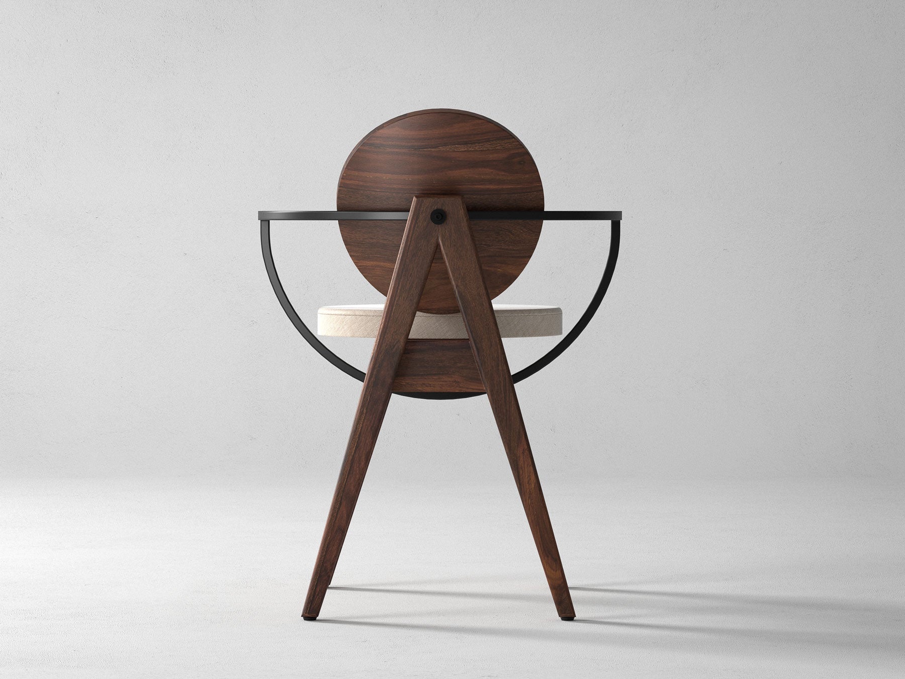 Dining chair, solid sheesham wood and steel – INMARWAR